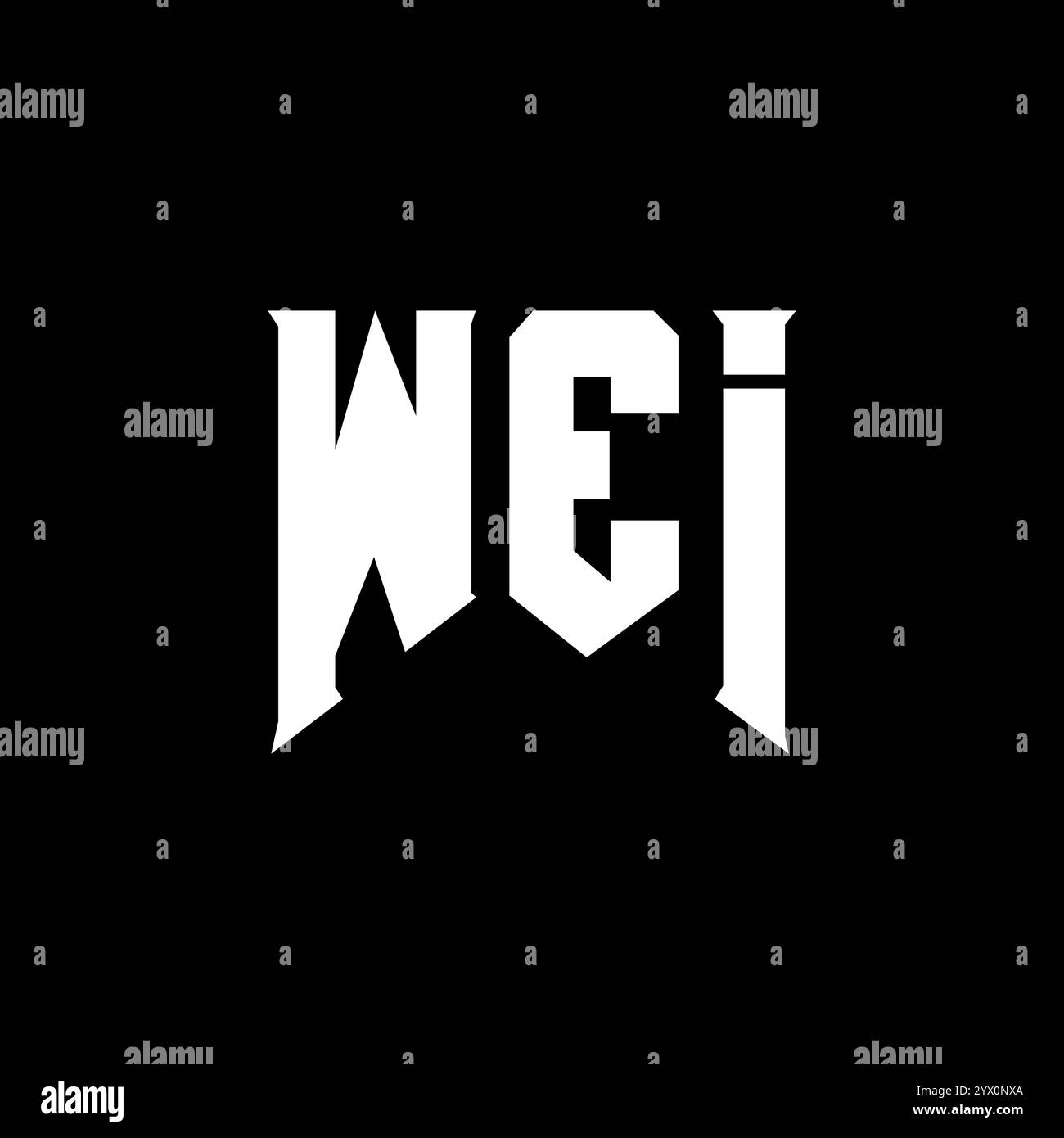 WEI letter logo design for technology company. WEI logo design black ...