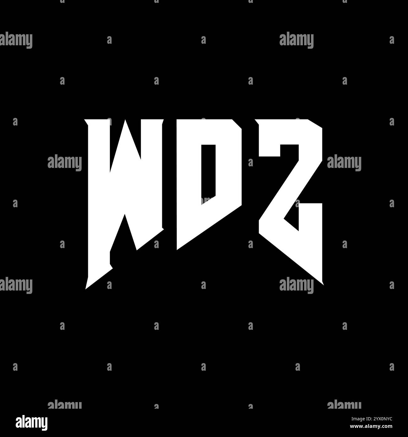 WDZ letter logo design for technology company. WDZ logo design black and white color combination ...