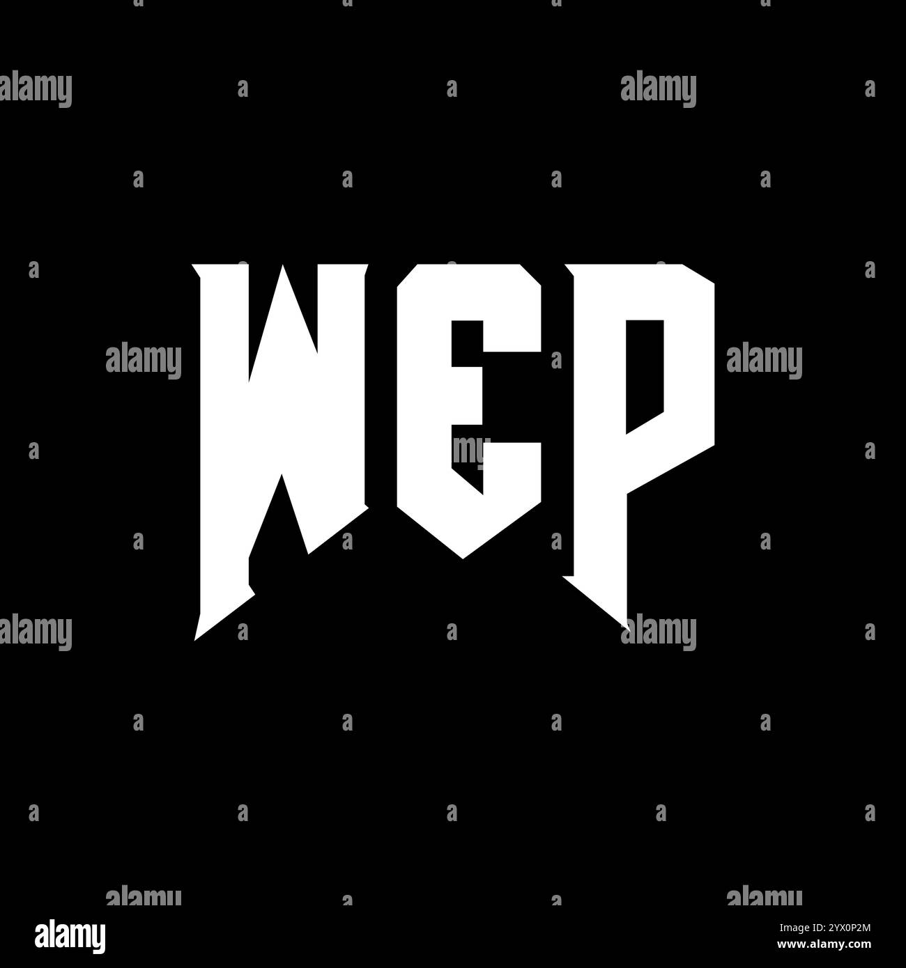 WEP letter logo design for technology company. WEP logo design black ...