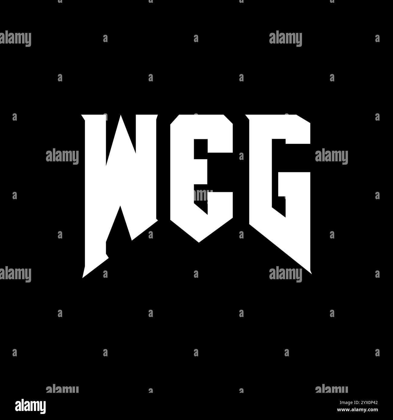 WEG letter logo design for technology company. WEG logo design black ...