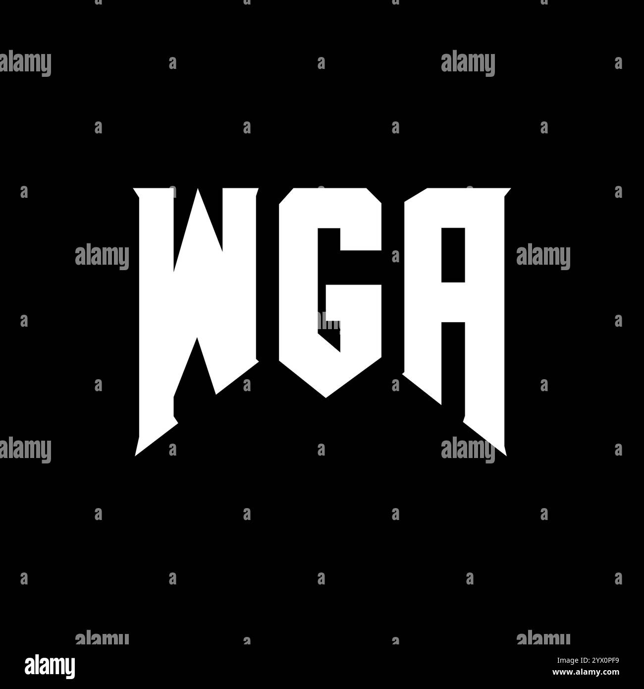 WGA letter logo design for technology company. WGA logo design black ...