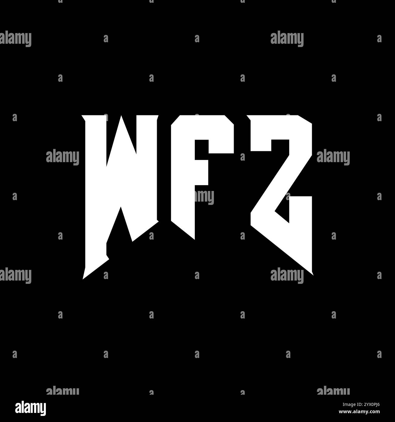 WFZ letter logo design for technology company. WFZ logo design black ...