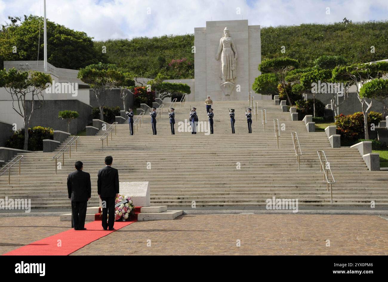 Ceremony at Honolulu's National Memorial Cemetery of the Pacific at ...