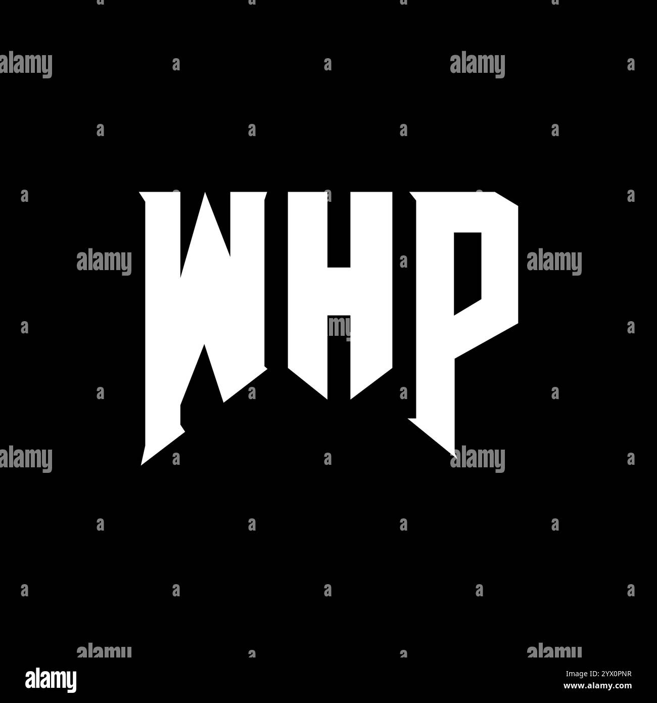 WHP letter logo design for technology company. WHP logo design black ...