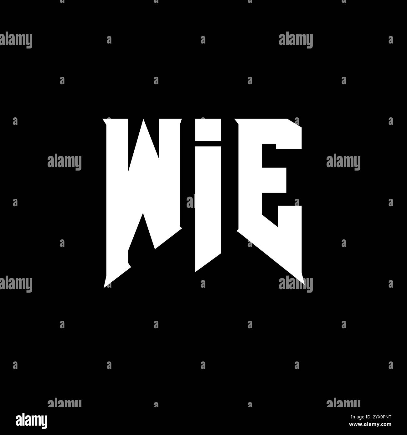 WIE letter logo design for technology company. WIE logo design black ...