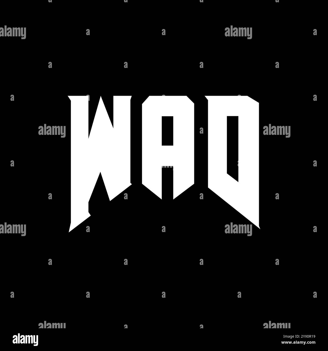 WAD letter logo design for technology company. WAD logo design black ...