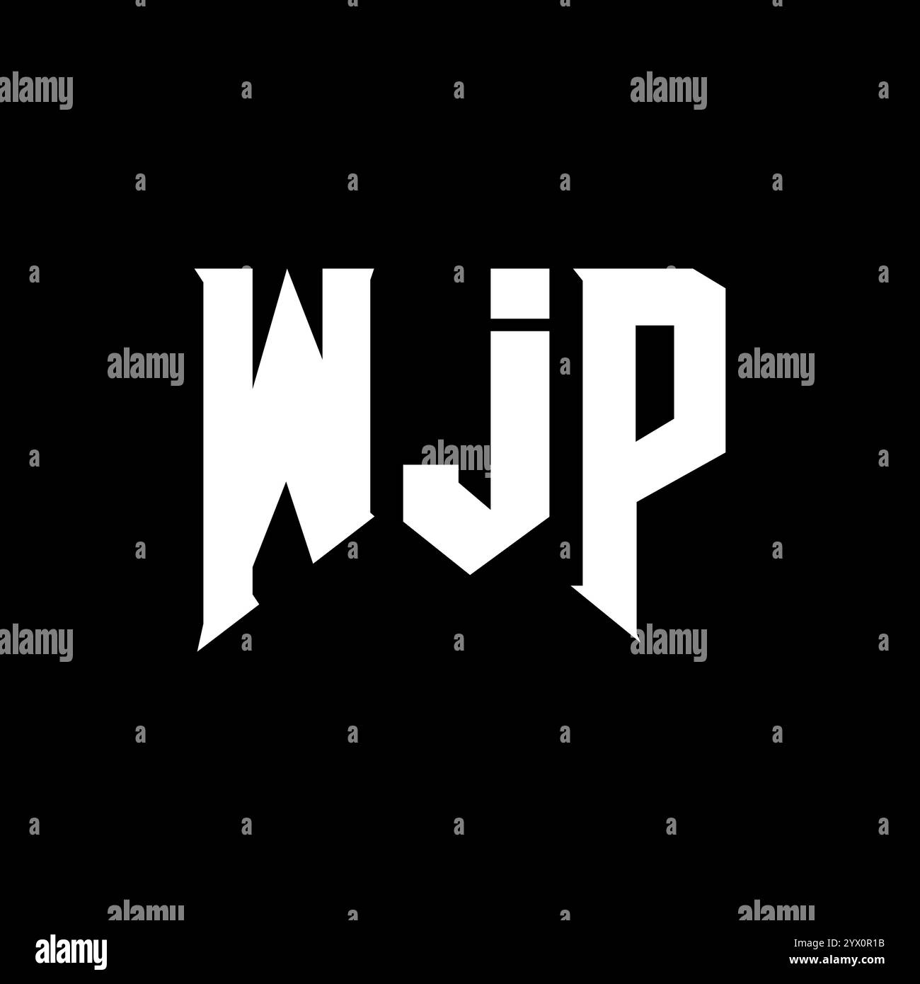 WJP letter logo design for technology company. WJP logo design black ...