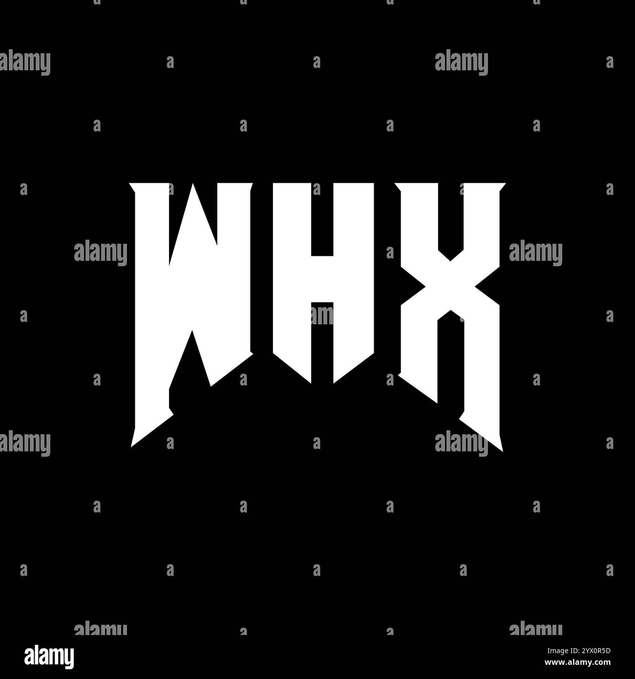 WHX letter logo design for technology company. WHX logo design black ...