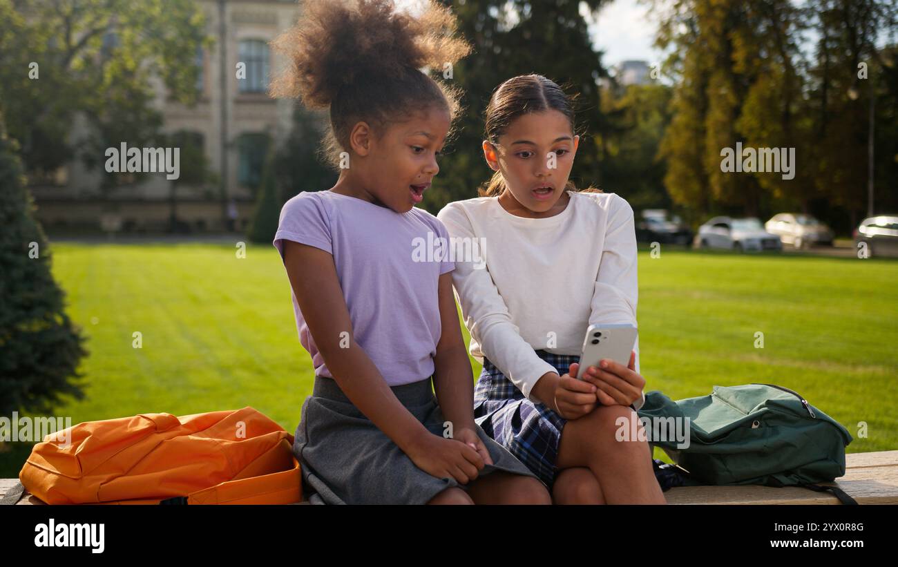 Little kids girls female children friends multiracial ethnic sisters ...