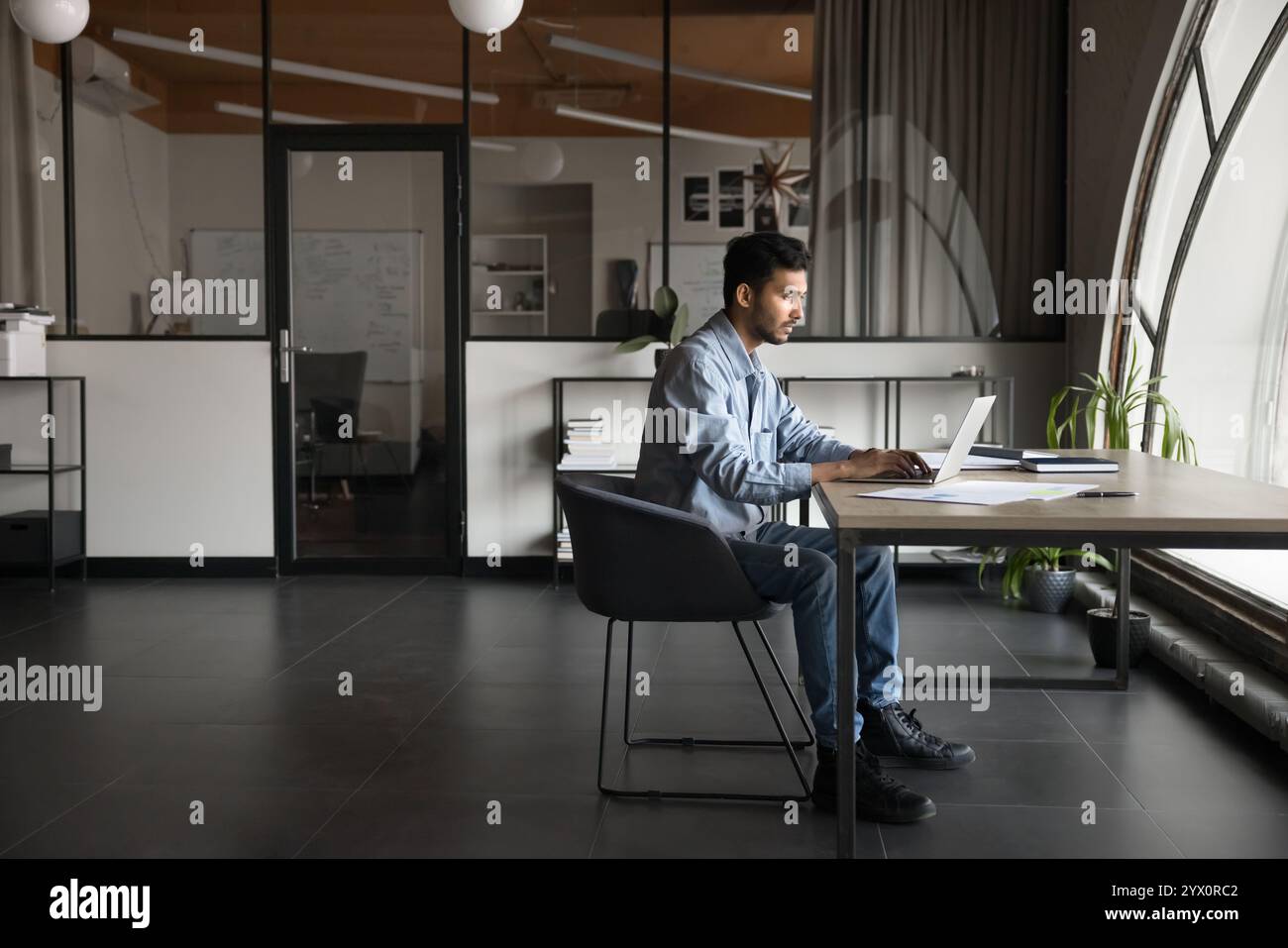 Concentrated indian man analyzing hi-res stock photography and images ...