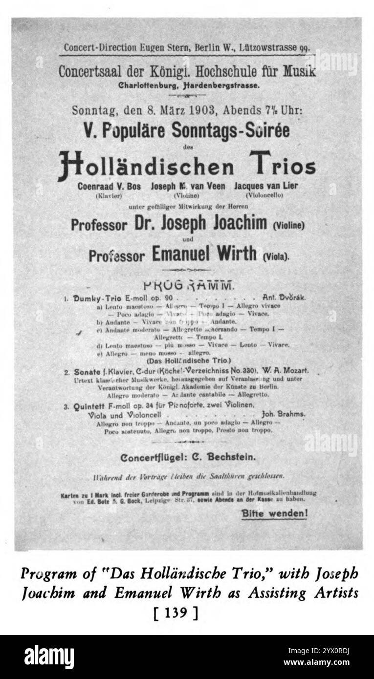 Concert poster Dutch Trio Stock Photo - Alamy