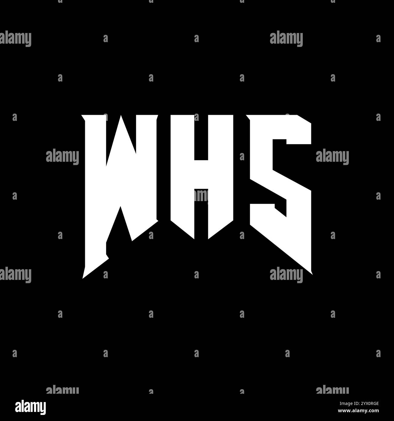 WHS letter logo design for technology company. WHS logo design black ...