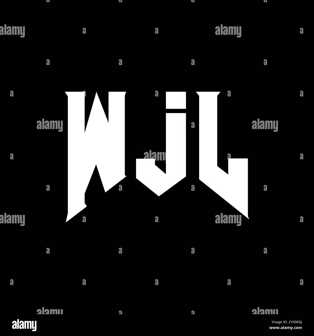 WJL letter logo design for technology company. WJL logo design black ...