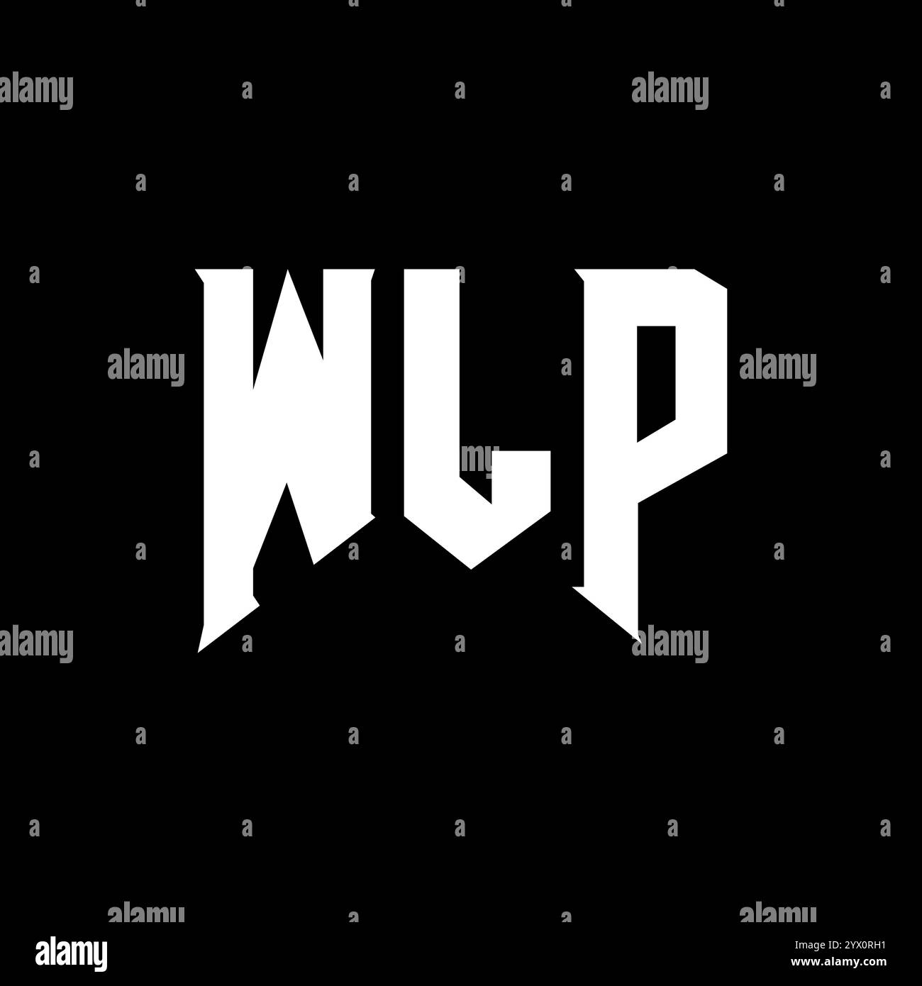 WLP letter logo design for technology company. WLP logo design black and white color combination ...