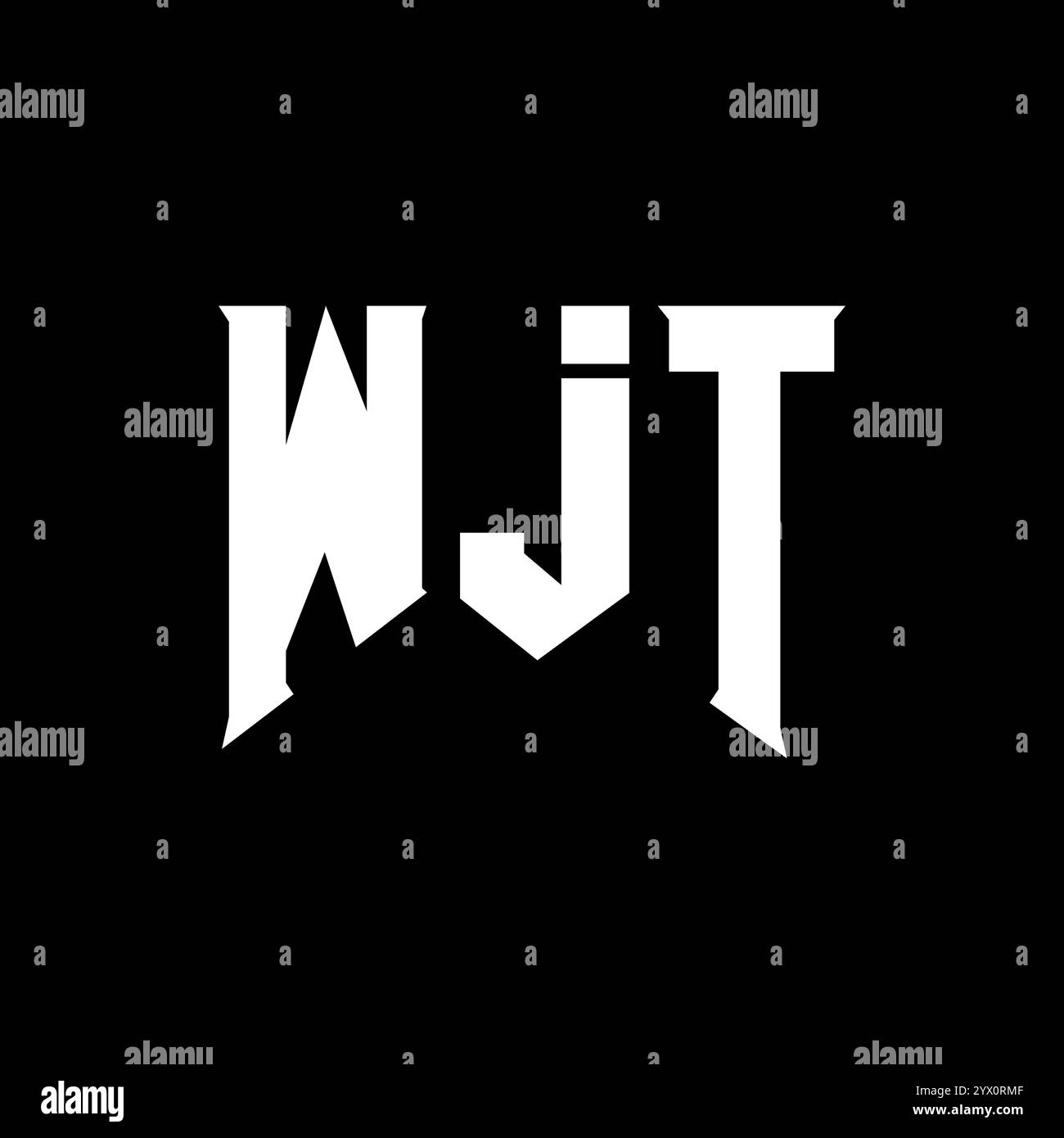 WJT letter logo design for technology company. WJT logo design black ...