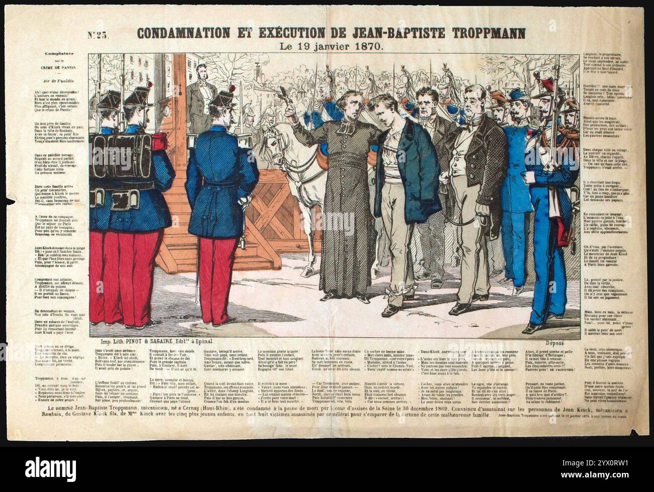 Condamnation et exécution de Jean-Baptiste Troppmann le 19 janvier 1870 ...