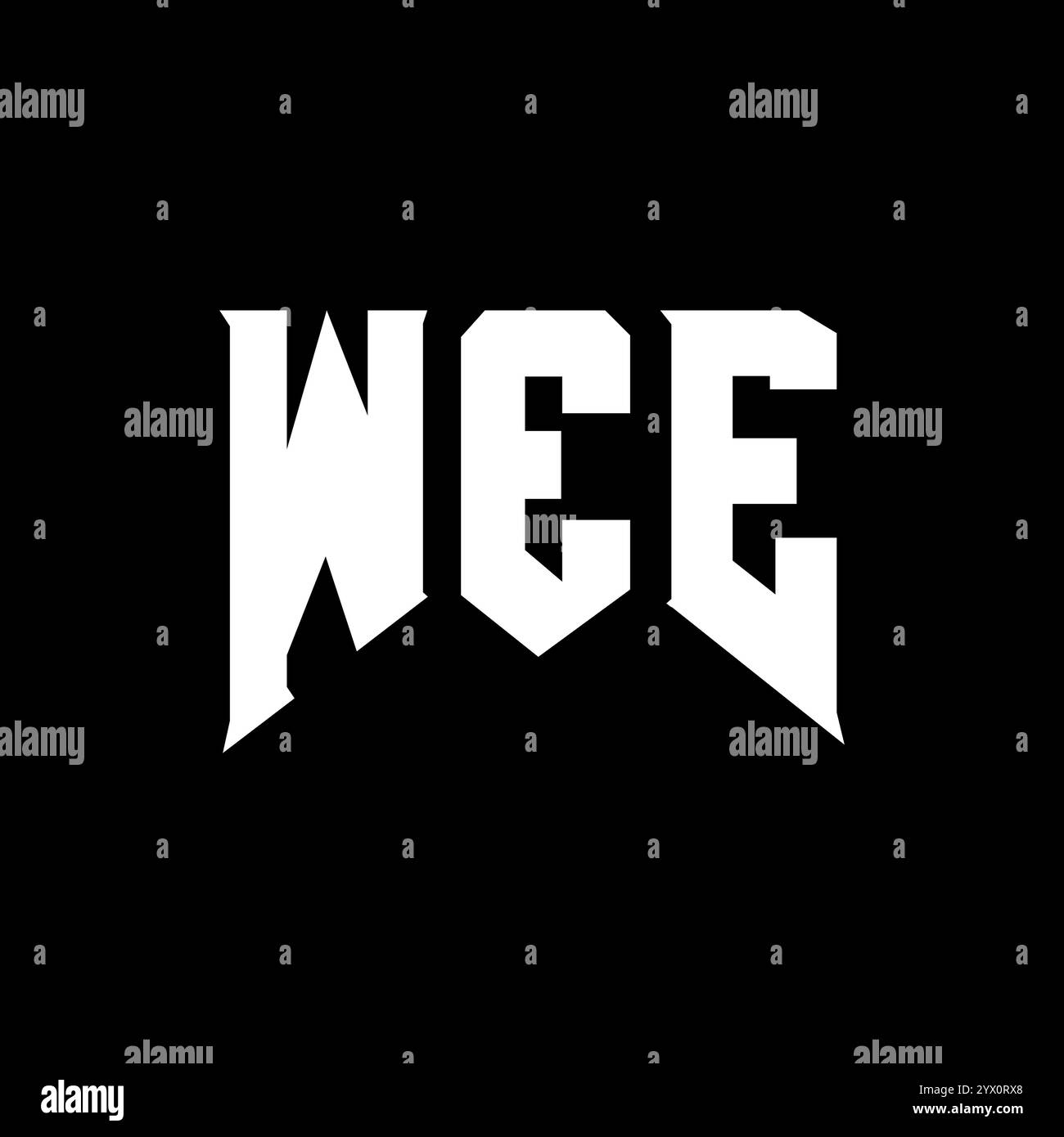 WEE letter logo design for technology company. WEE logo design black ...