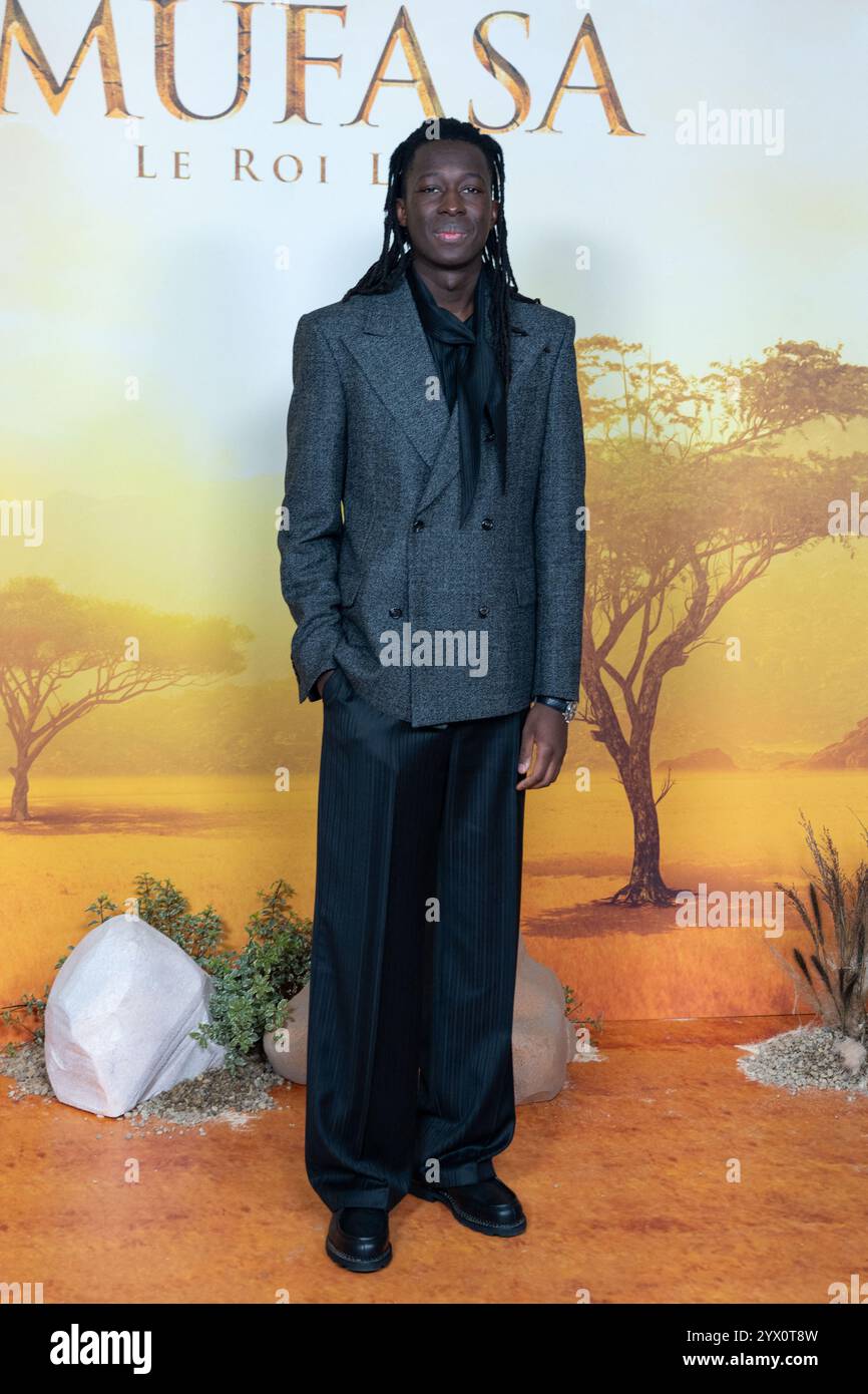 Paris, France. 12th Dec, 2024. Mory Sacko attends the Mufasa Premiere ...