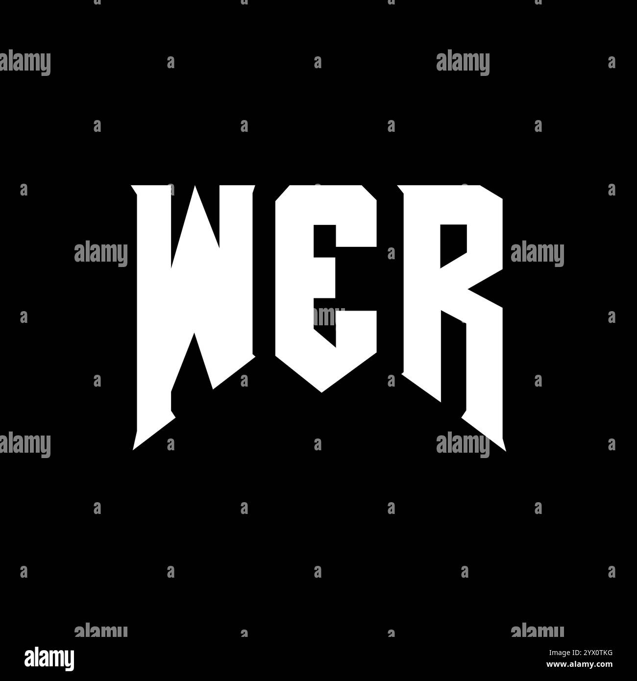 WER letter logo design for technology company. WER logo design black ...