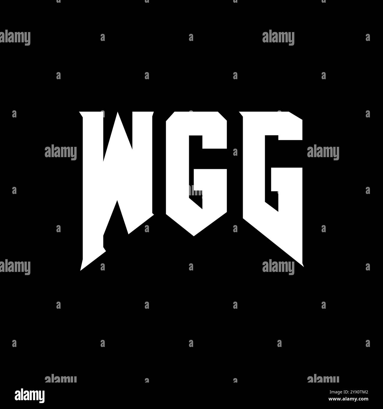 WGG letter logo design for technology company. WGG logo design black ...