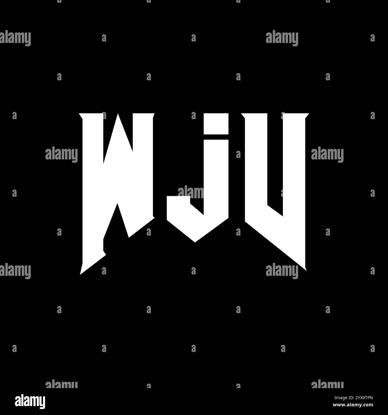 WJV letter logo design for technology company. WJV logo design black ...