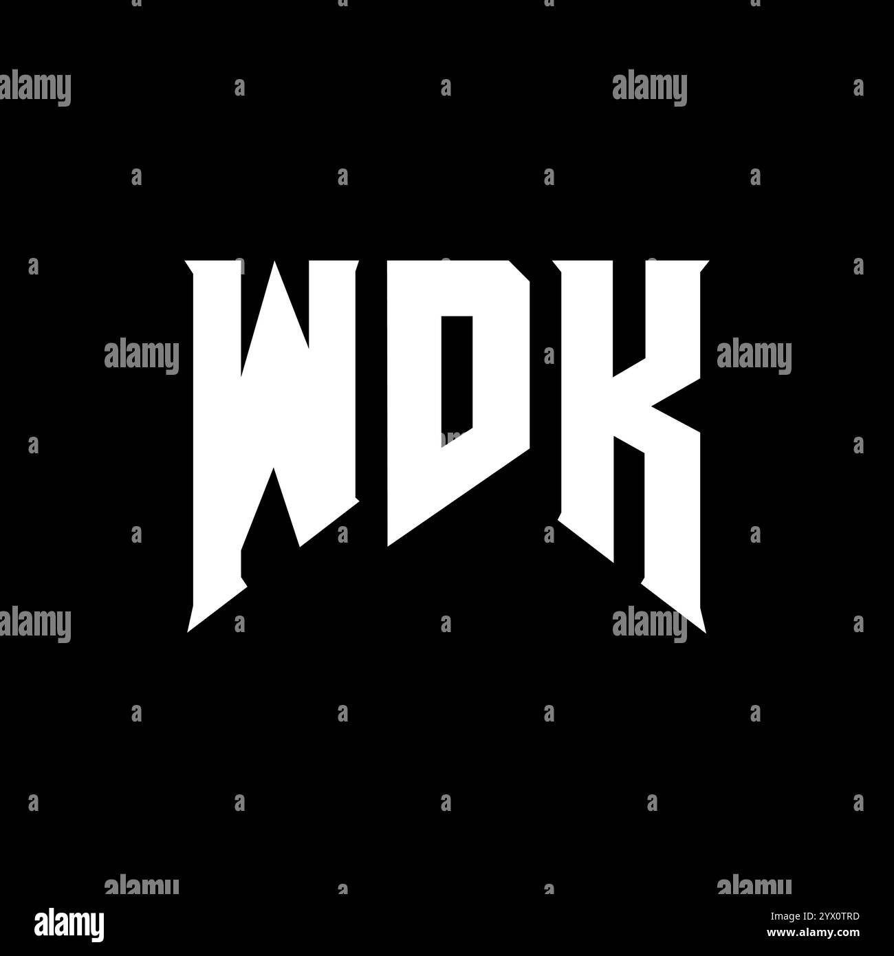 WDK letter logo design for technology company. WDK logo design black ...
