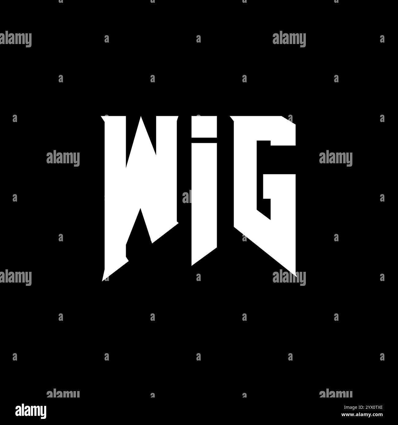 WIG letter logo design for technology company. WIG logo design black ...