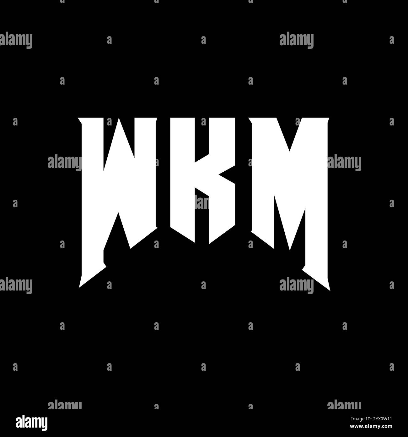 WKM letter logo design for technology company. WKM logo design black ...