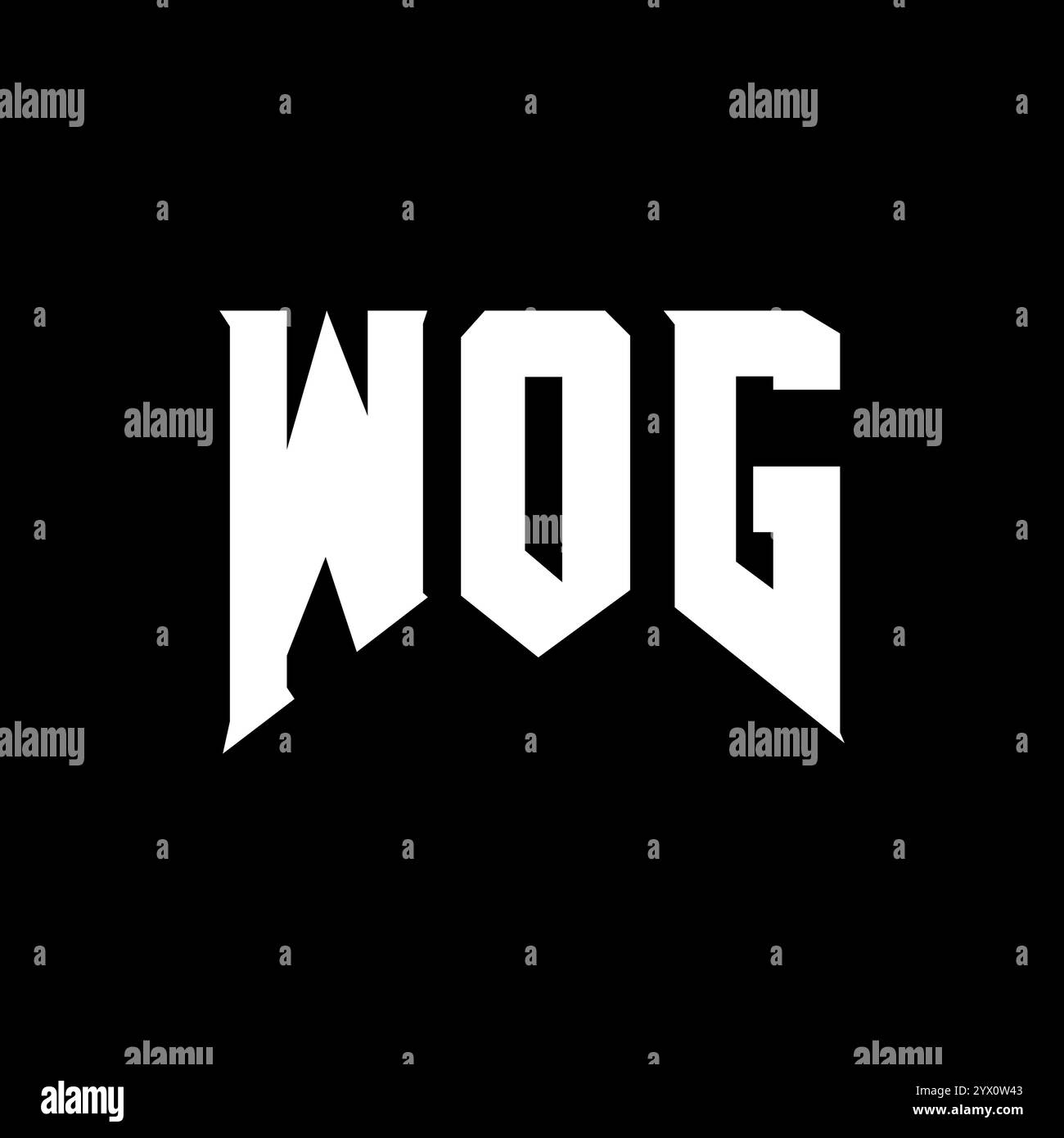 WOG letter logo design for technology company. WOG logo design black ...