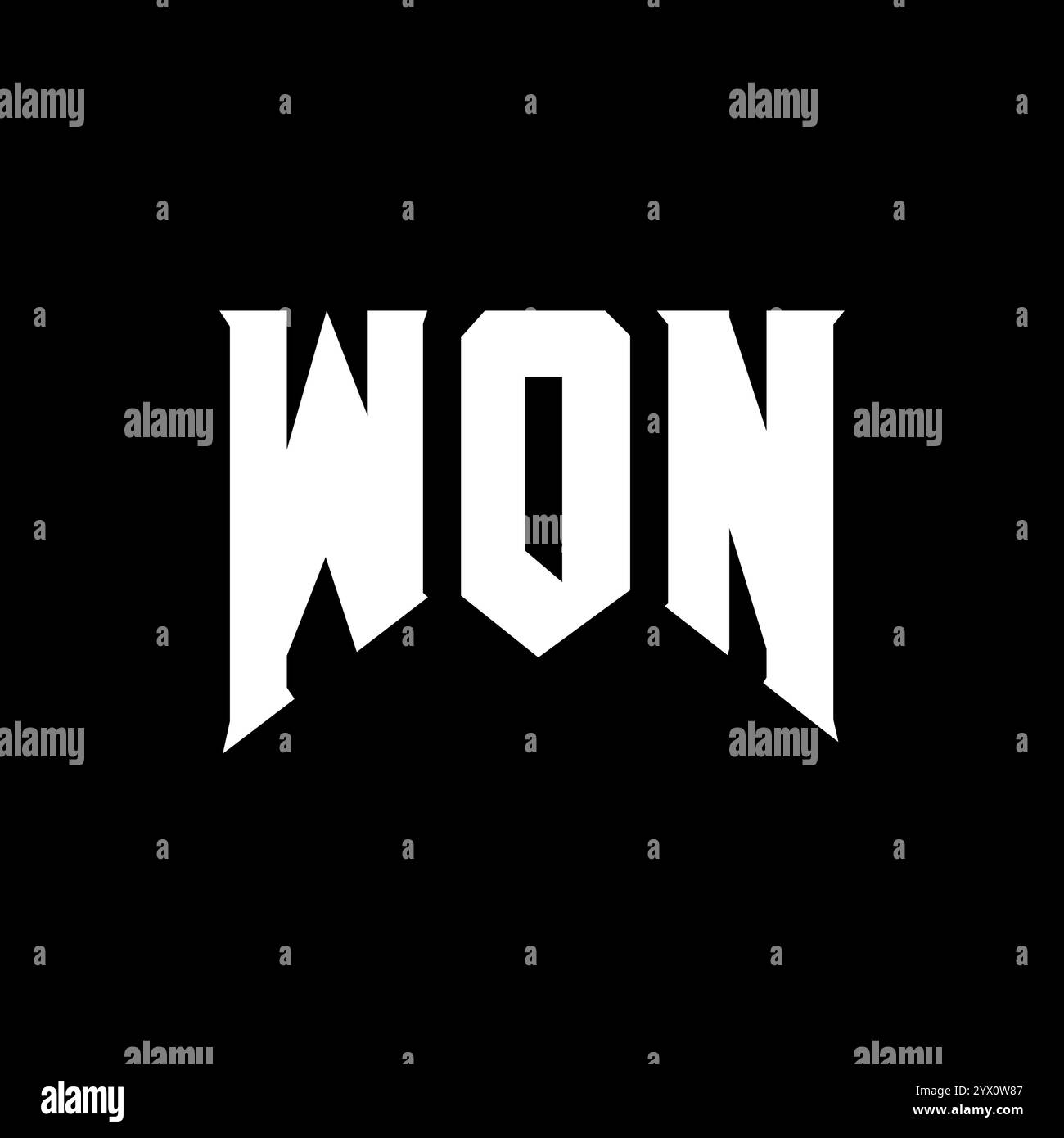WON letter logo design for technology company. WON logo design black ...