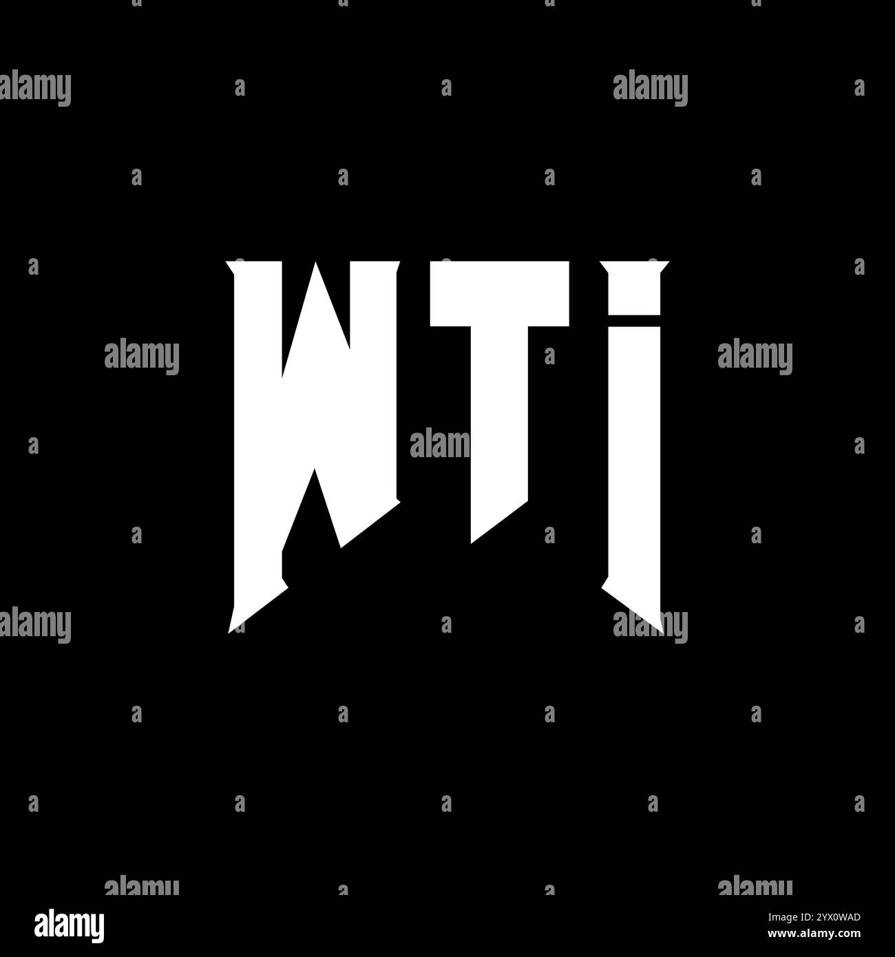 WTI letter logo design for technology company. WTI logo design black ...