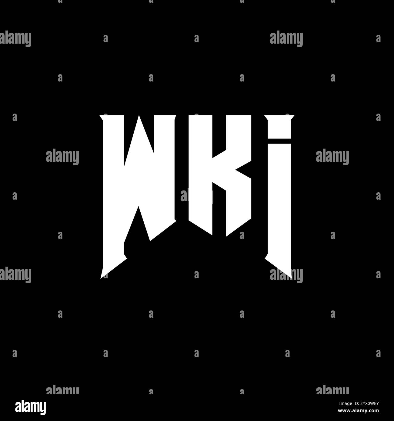 WKI letter logo design for technology company. WKI logo design black ...