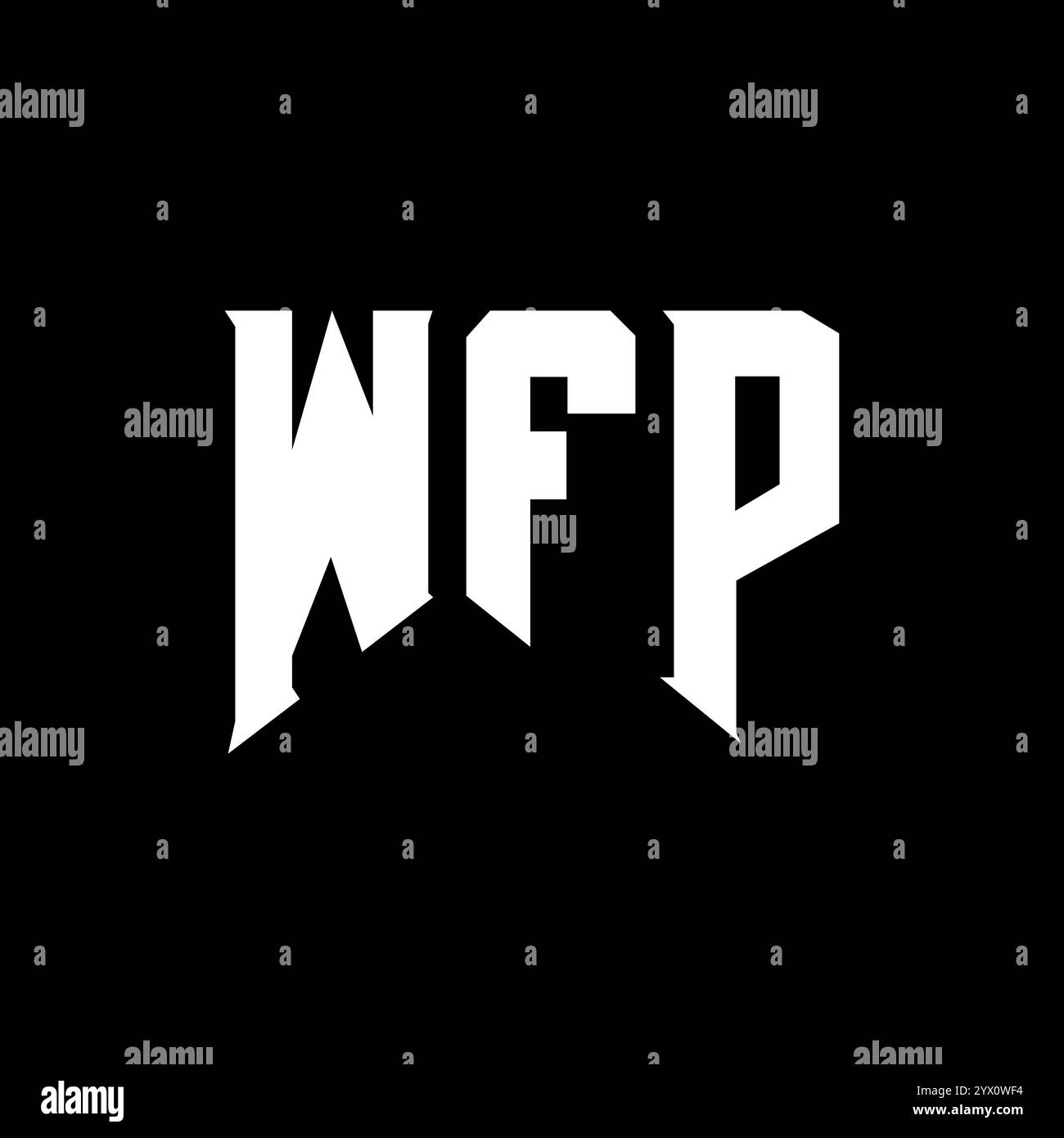 WFP letter logo design for technology company. WFP logo design black ...