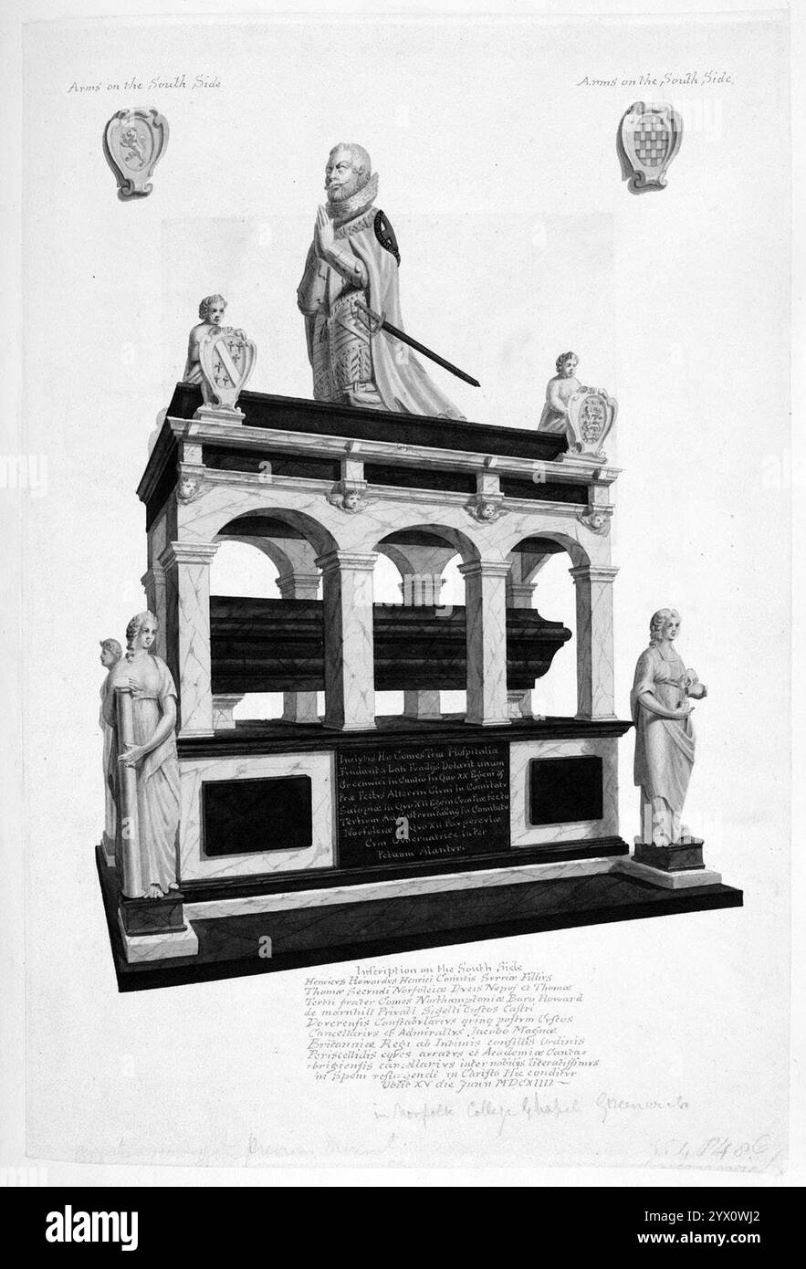 Conjectural drawing by Charles Heathcote Tatham of the monument of ...