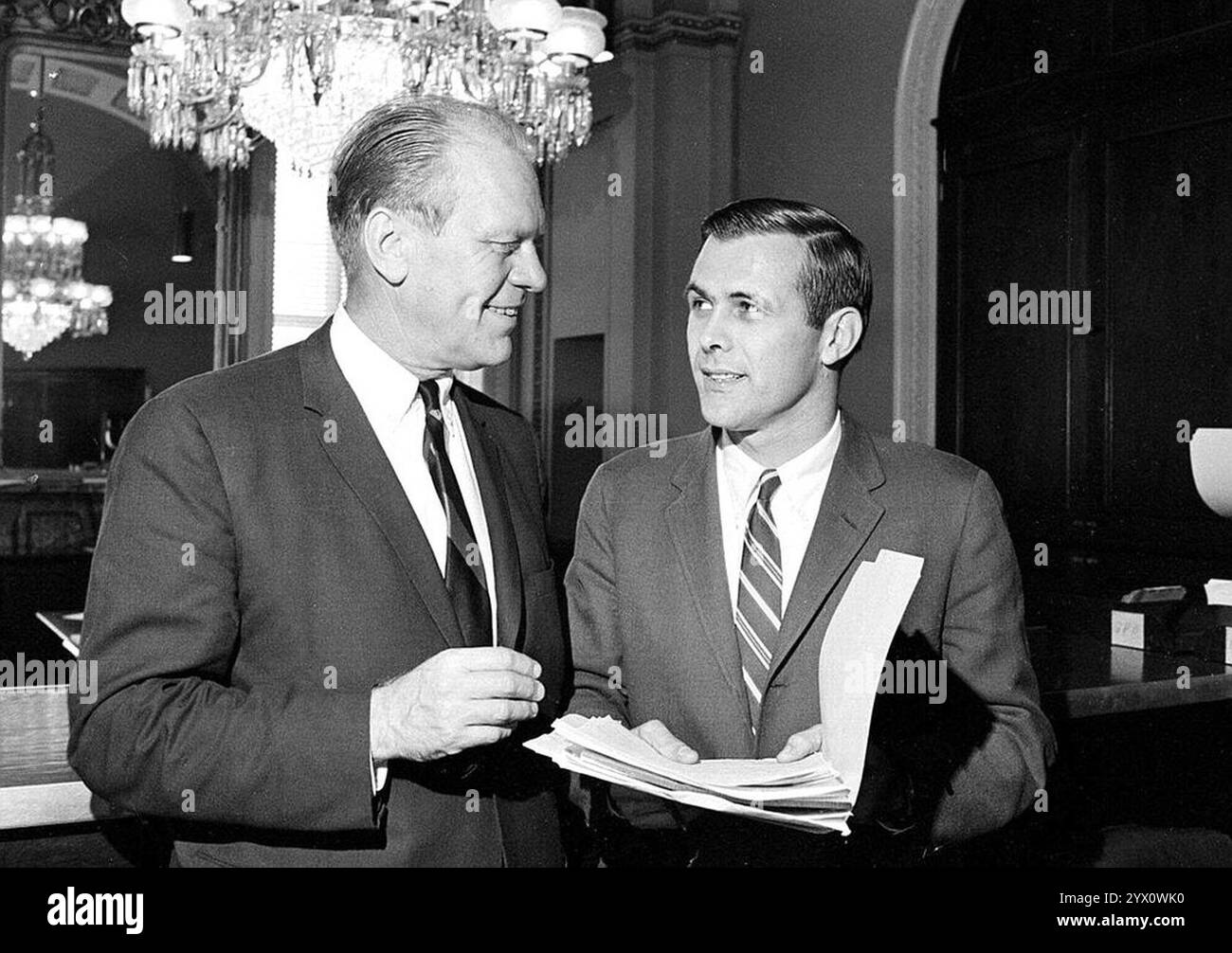 Congressman Donald Rumsfeld with Congressman Gerald R. Ford at The ...