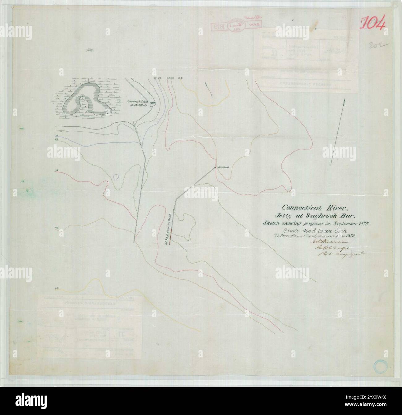 Connecticut River, Jetty at Saybrook Bar Stock Photo - Alamy