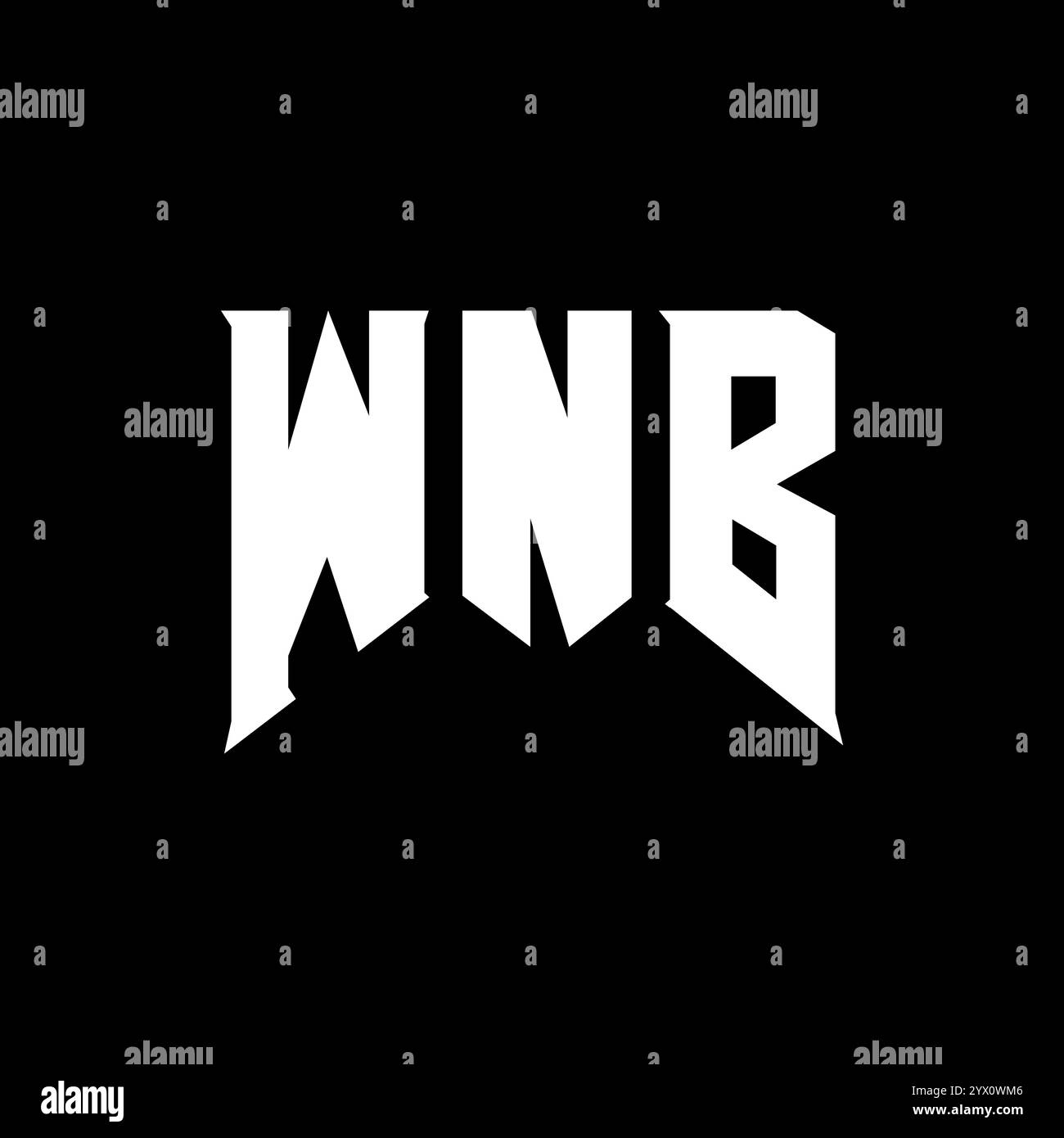 WNB letter logo design for technology company. WNB logo design black ...