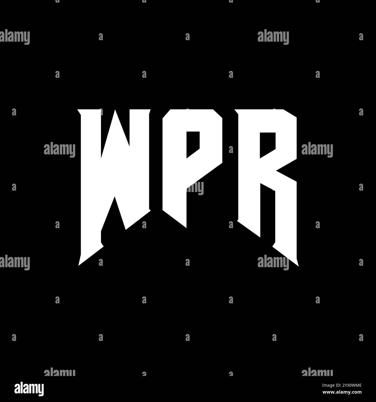 WPR letter logo design for technology company. WPR logo design black ...
