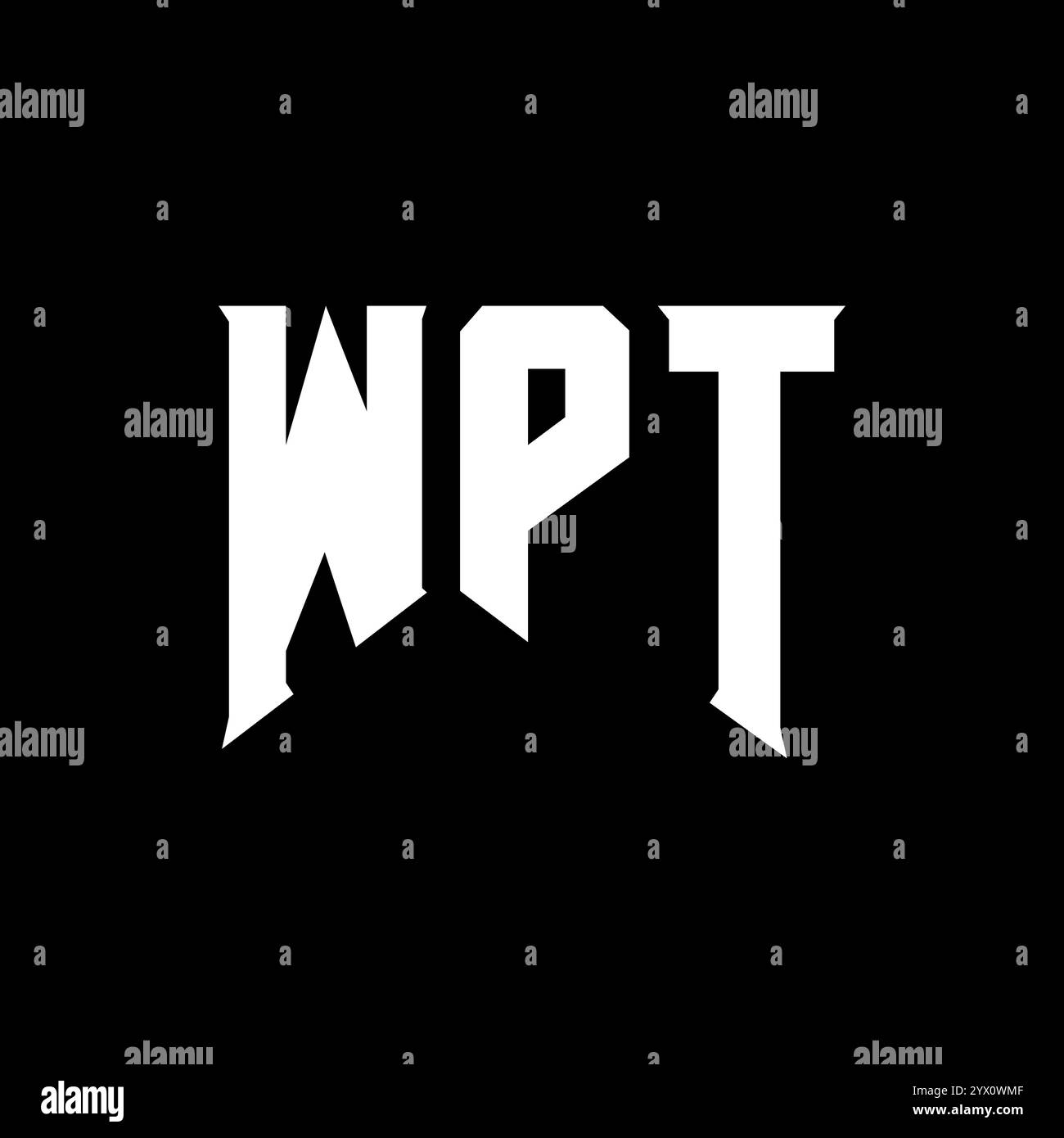 WPT letter logo design for technology company. WPT logo design black ...