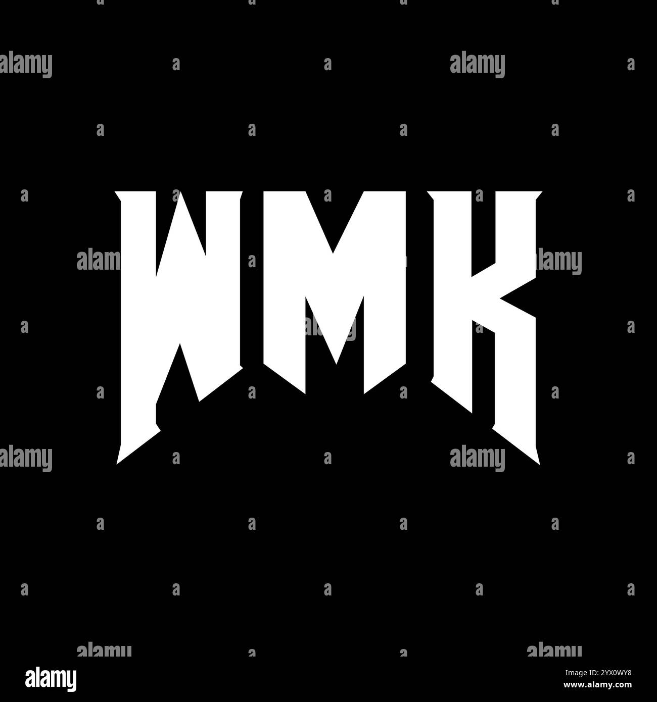 WMK letter logo design for technology company. WMK logo design black ...