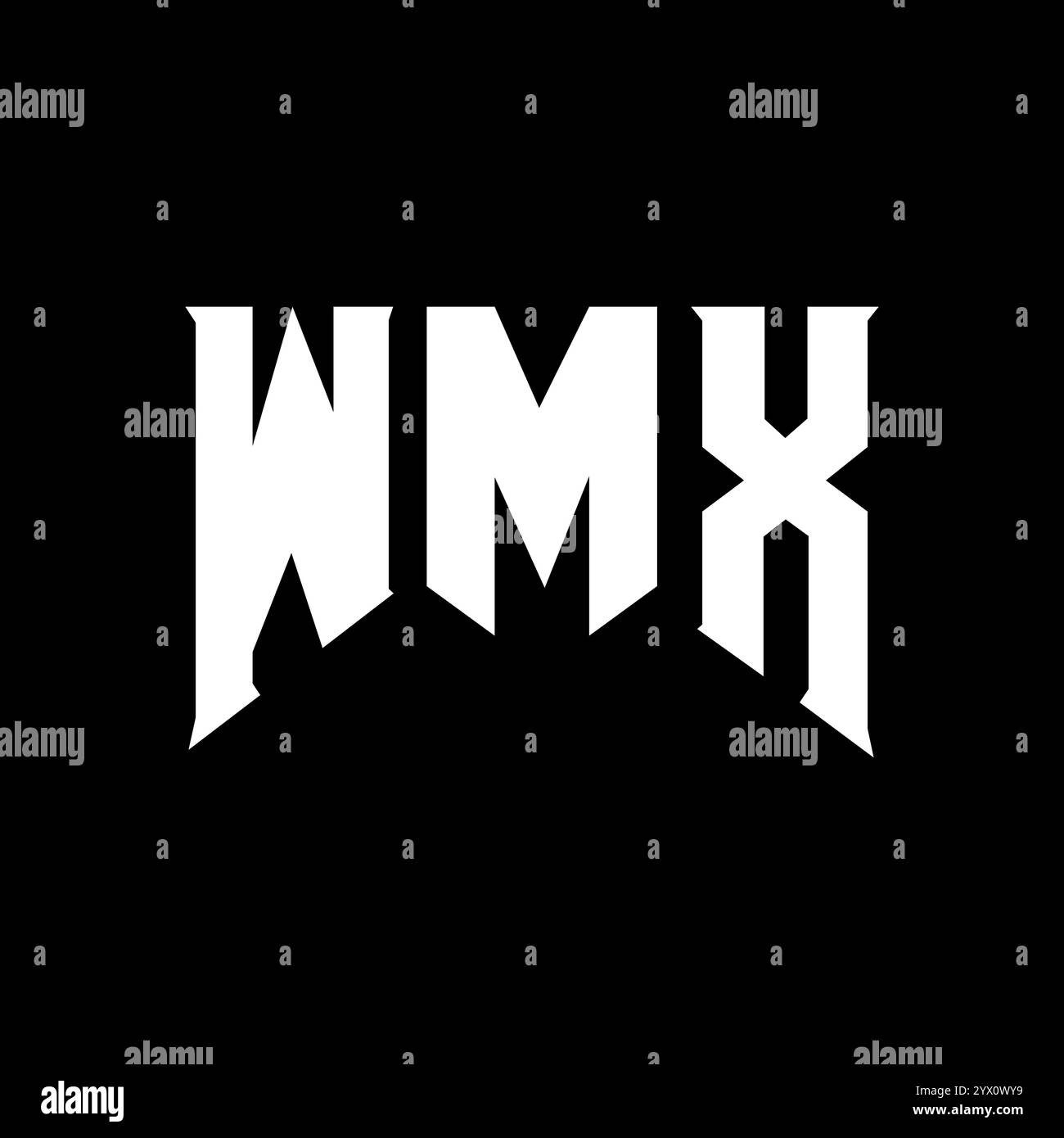 WMX letter logo design for technology company. WMX logo design black and white color combination ...