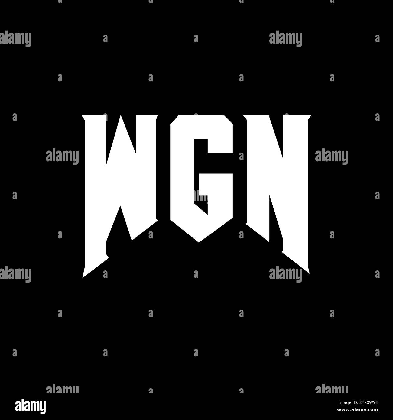 WGN letter logo design for technology company. WGN logo design black ...