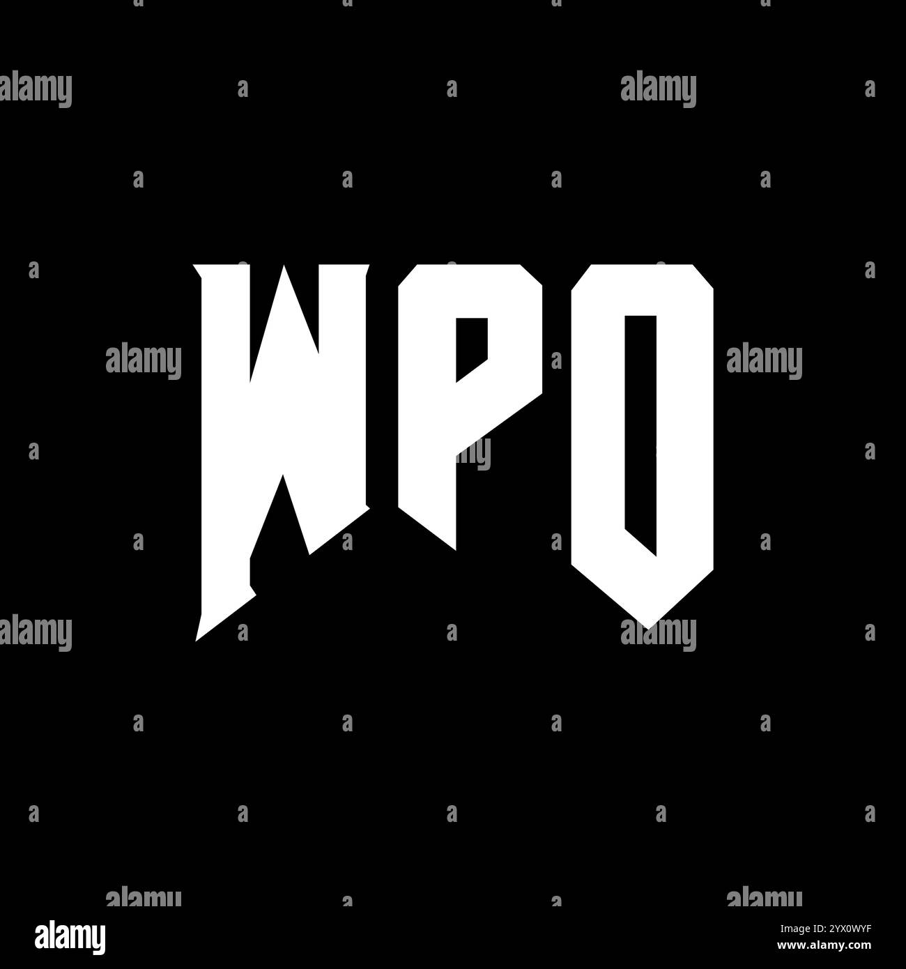 WPO letter logo design for technology company. WPO logo design black ...