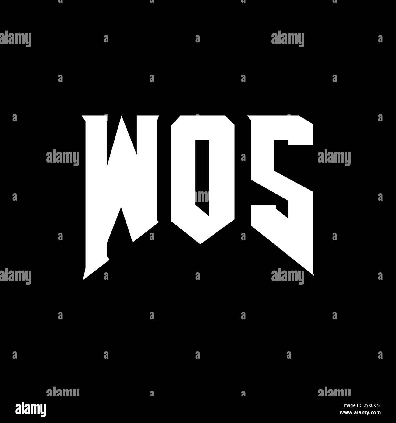 WOS letter logo design for technology company. WOS logo design black ...