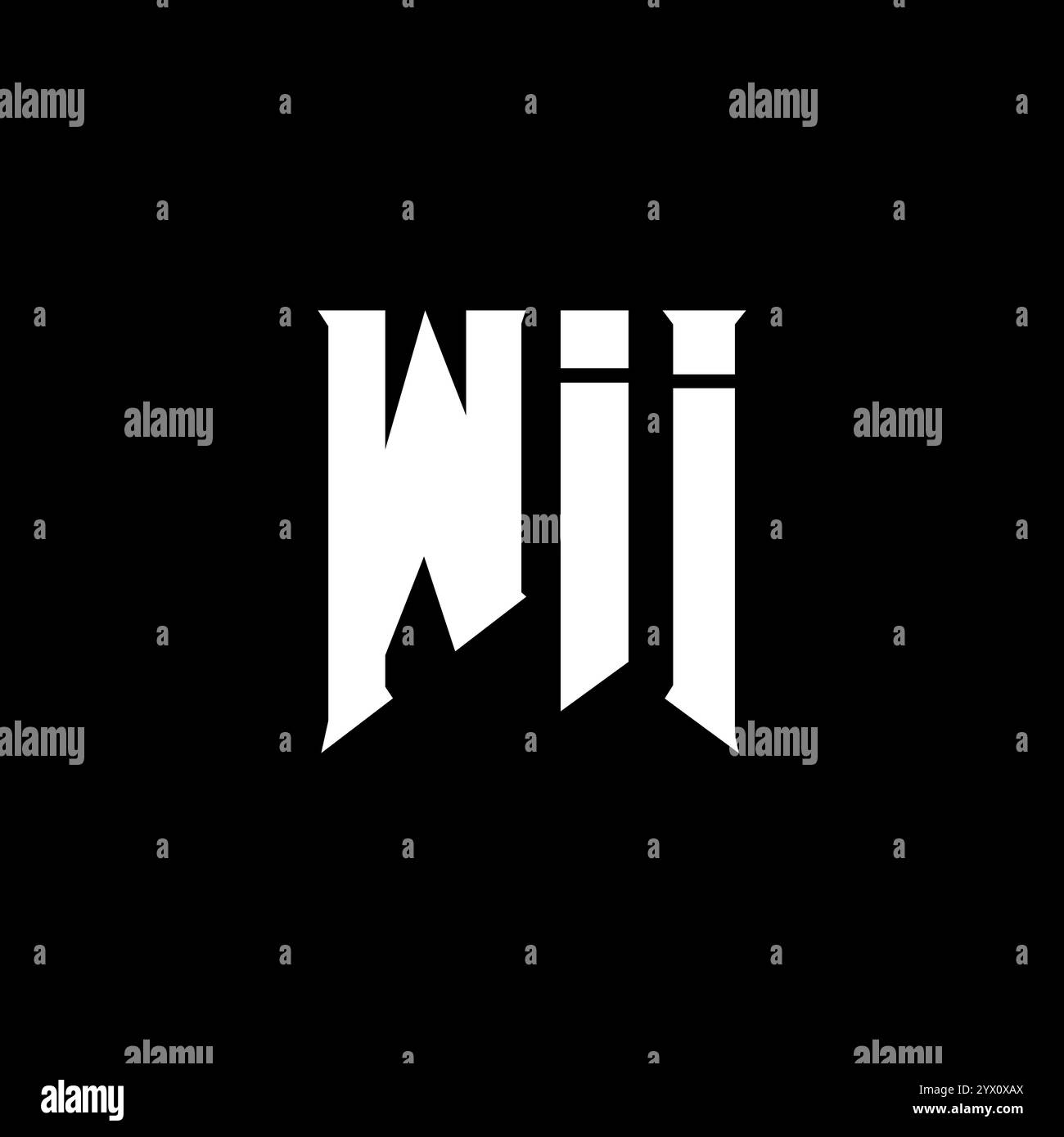 WII letter logo design for technology company. WII logo design black ...