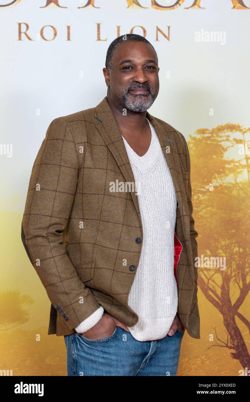 Paris, France. 12th Dec, 2024. Daniel Lobe attends the Mufasa Premiere ...