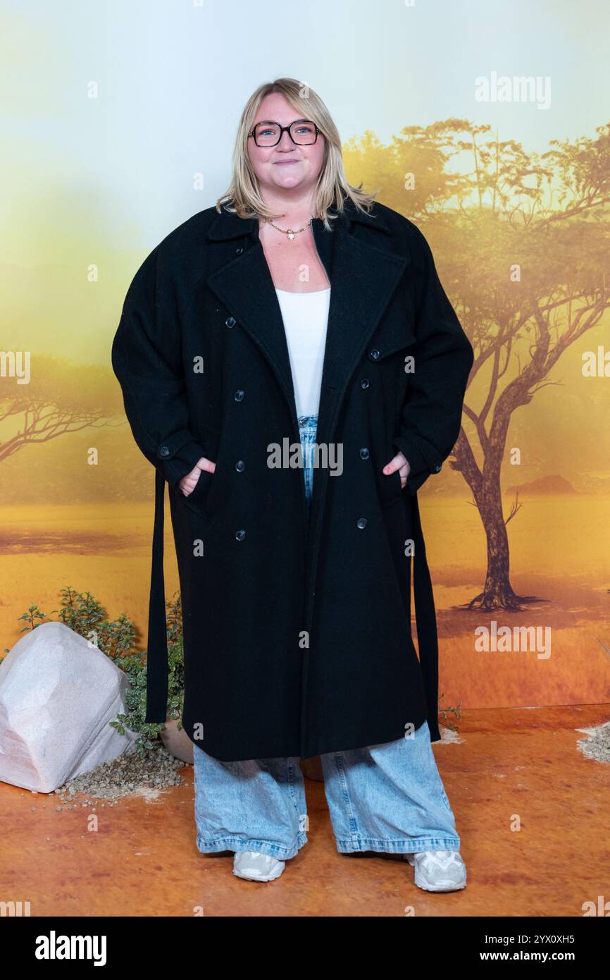 Paris, France. 12th Dec, 2024. Lola Dubini attends the Mufasa Premiere ...