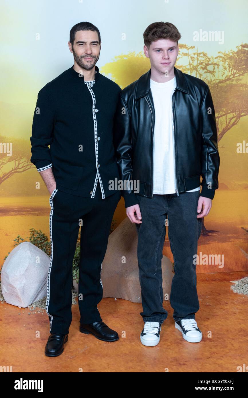Paris, France. 12th Dec, 2024. Tahar Rahim and Timeo Beasse attends the ...