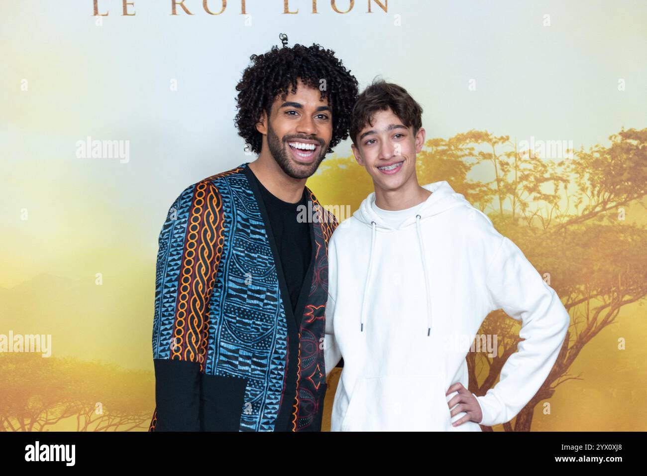 Gwendal Marimoutou and Sacha Tomassian attends the Mufasa Premiere at ...