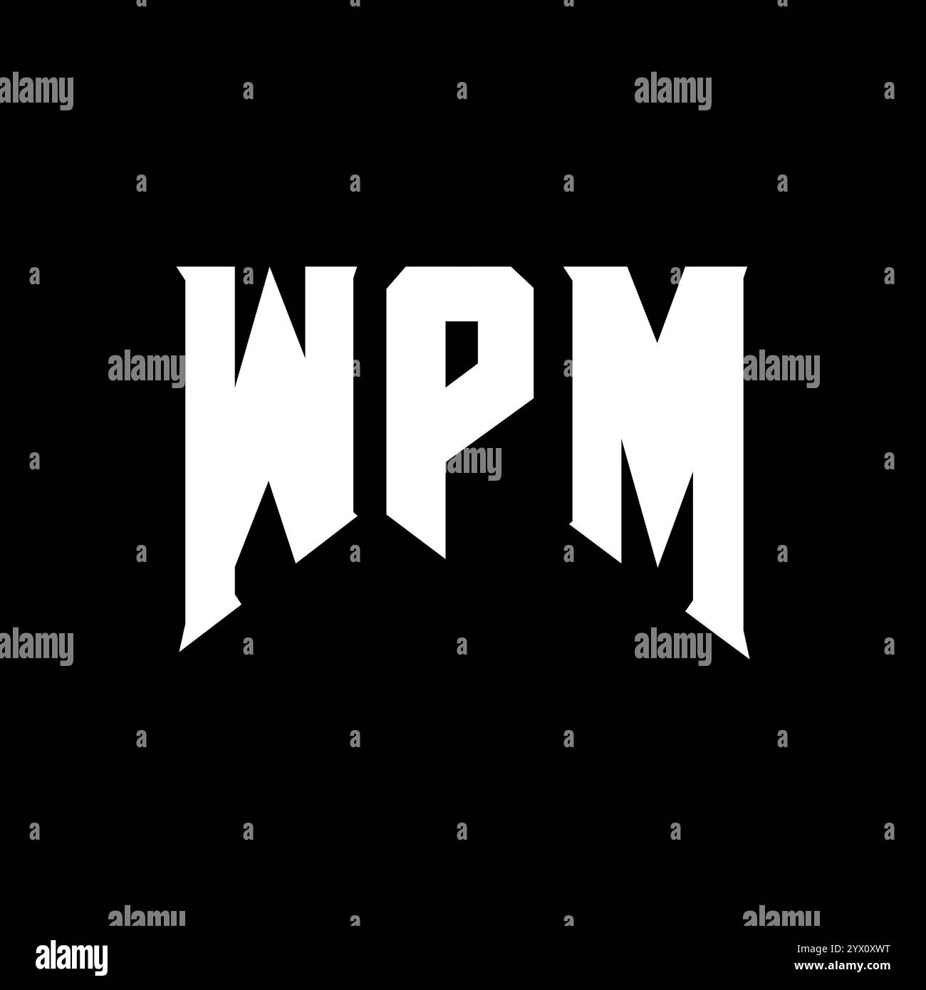 WPM letter logo design for technology company. WPM logo design black ...